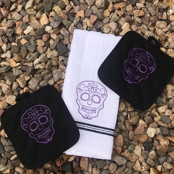 Hand Crafted | Dining | Sugar Skull Kitchen Set | Poshmark